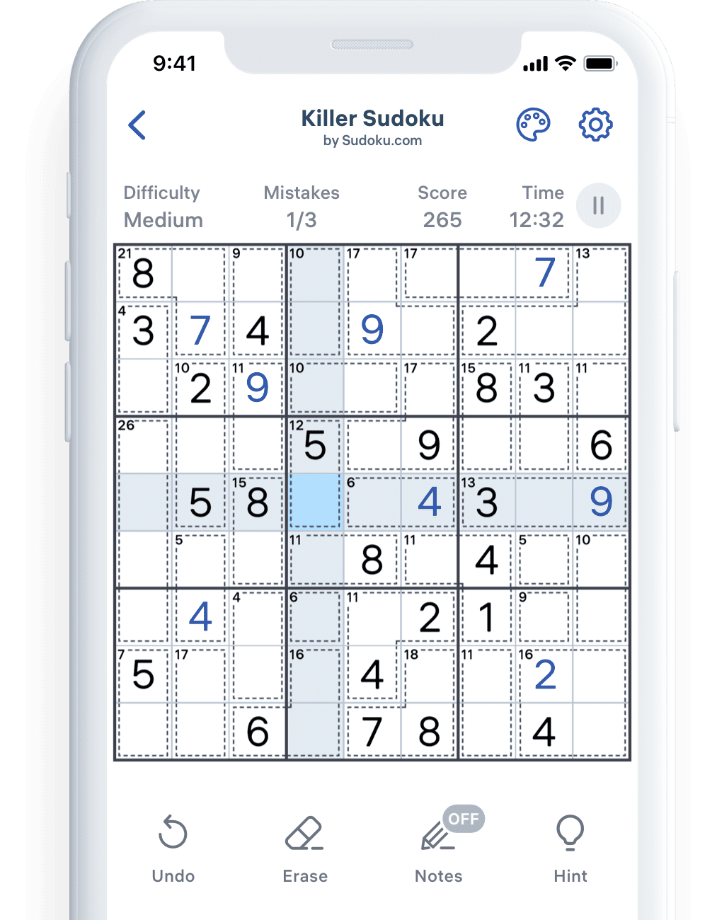 Killer Sudoku - Free Mobile App by Easybrain